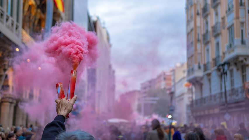 cinemagraph protest riot city street Stock Footage Video (100% Royalty ...