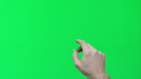 Pointing Hand On Green Screen Chroma Stock Footage Video (100% Royalty ...