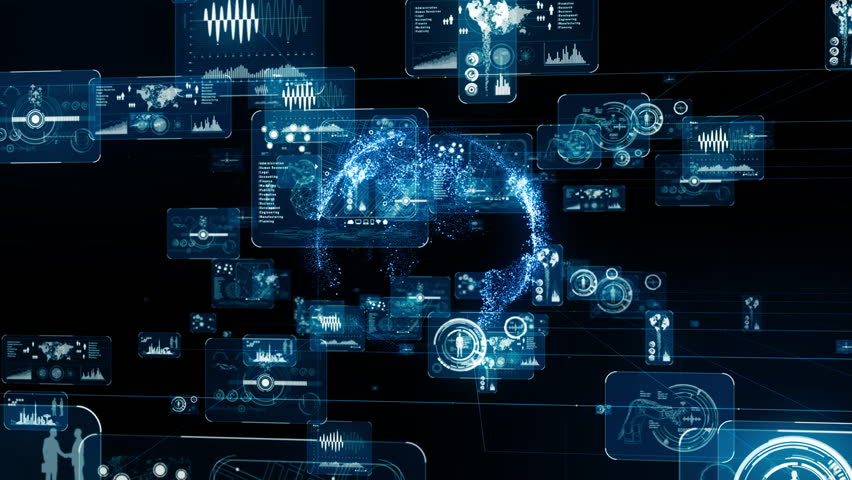 Futuristic Gui Graphical User Interface Concept Stock Footage Video