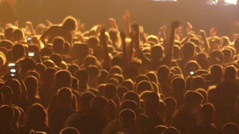 Big Crowd People Dancing On Music Stock Footage Video (100% Royalty ...