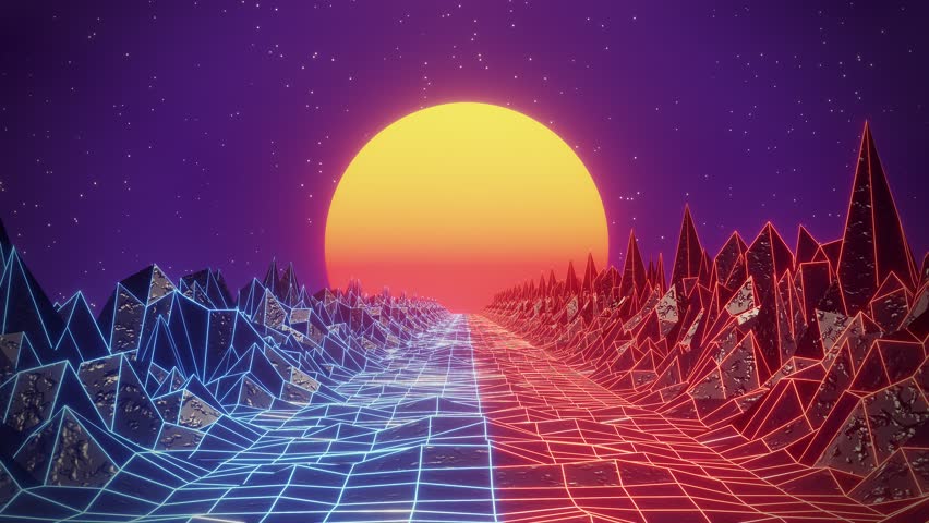 80s Style Retro Background Animation Stock Footage Video (100% Royalty ...