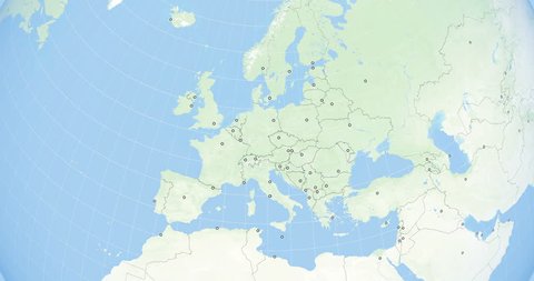 Colorful Vector Map Europe Stock Vector (Royalty Free) 1278173683