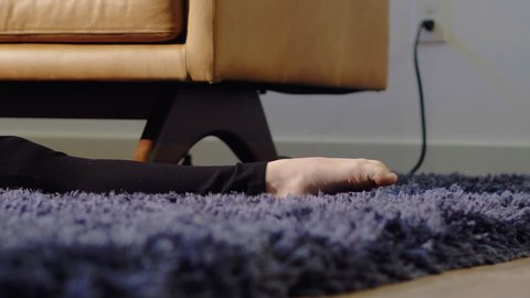 Female Leg Stretching Toes Pointed Out Stock Footage Video (100% ...