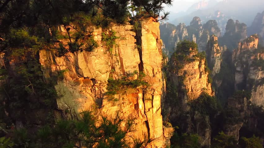 karst mountains avatar china zhangjiajie national Stock Footage Video ...