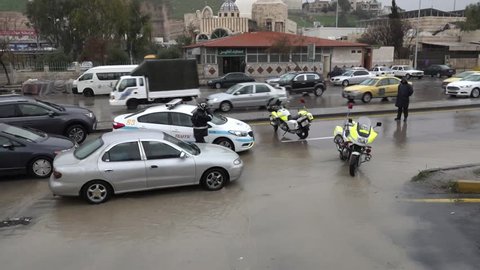 Traffic Jam Police Closes Street Because Stock Footage Video (100% ...