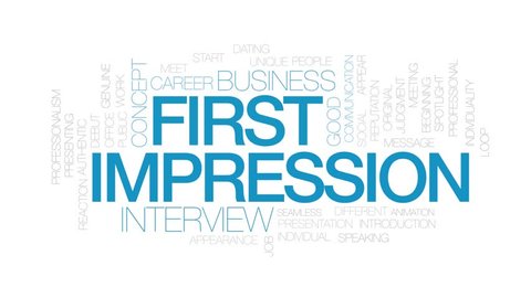 First Impression Animated Word Cloud Kinetic Stock Footage Video (100% ...