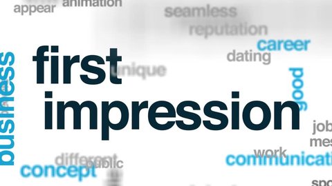 First Impression Animated Word Cloud Kinetic Stock Footage Video (100% ...