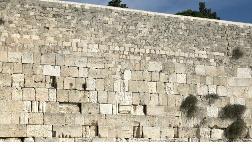 Wailing Wall (kotel, Western Wall) Stock Footage Video (100% Royalty ...