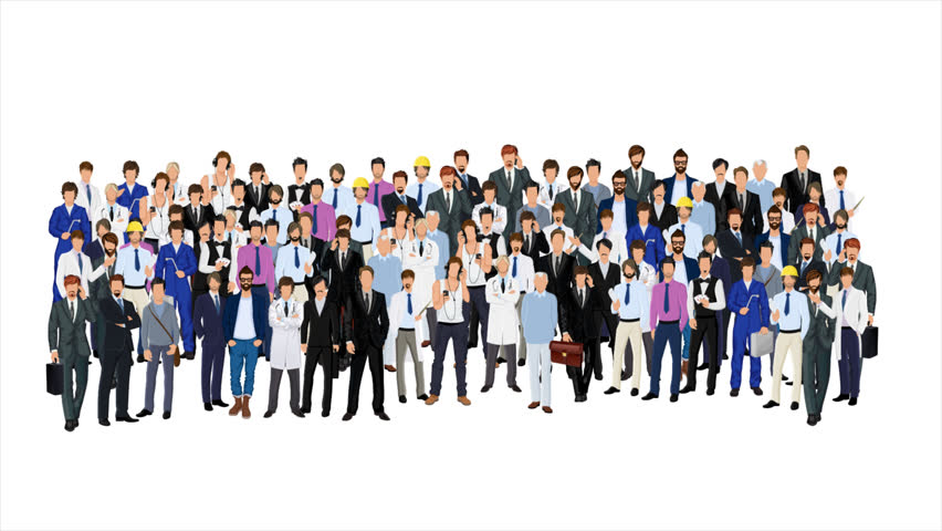 Croud of People Appearing On Stock Footage Video (100% Royalty-free ...