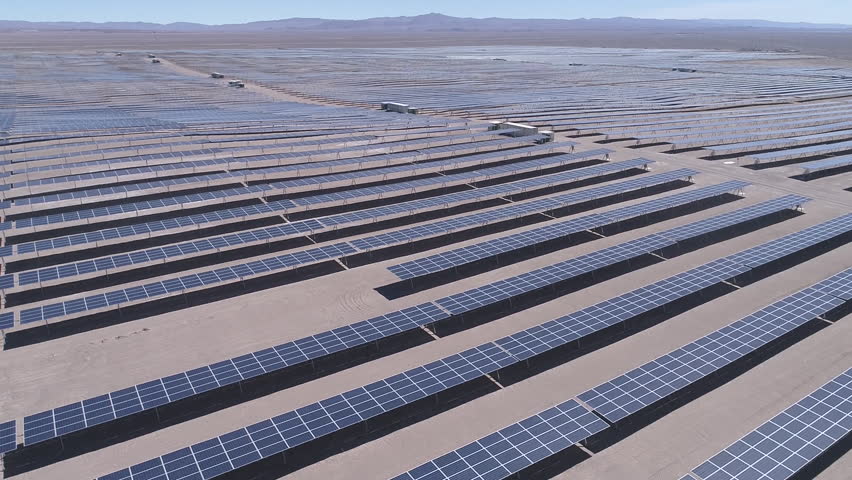 Aerial Footage. Hundreds Solar Energy Stock Footage Video (100% Royalty ...