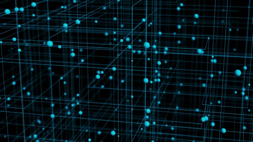 blue tinted hi-tech 3d illustrated animated Stock Footage Video (100% ...