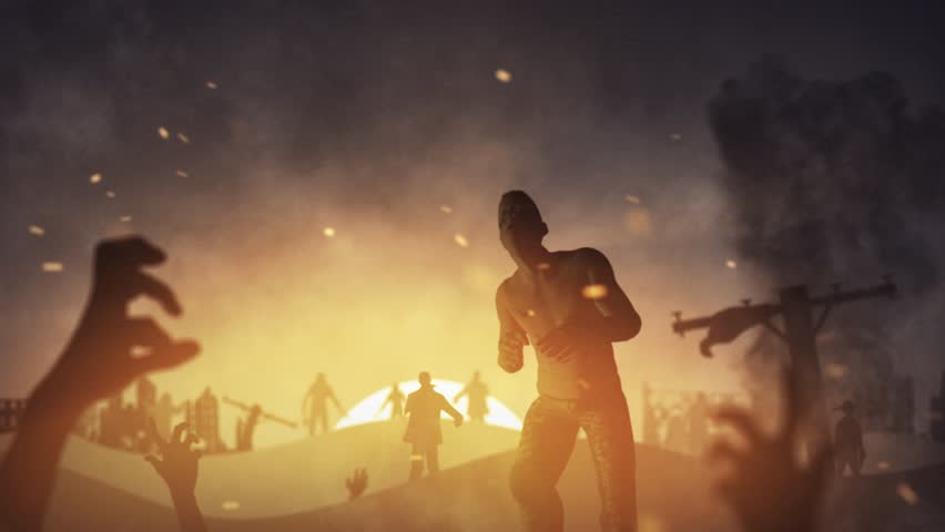 zombie holiday sunset 4k loop features Stock Footage Video (100% ...