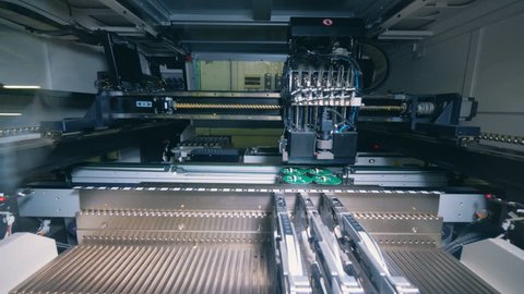 Futuristic Animation Factory Digitalization Information Showing Stock ...