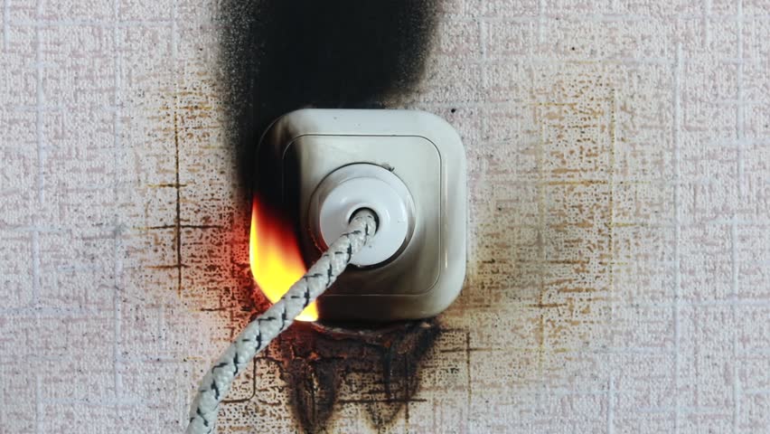 Socket Close-up. the Fire was Stock Footage Video (100% Royalty-free ...