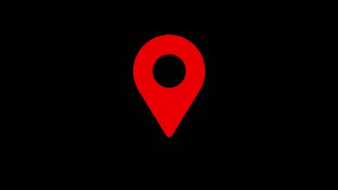 Animated 3d Red Location Icon Alpha: video de stock (totalmente libre ...
