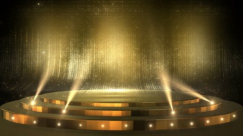 Golden Luxury Stage Background Stock Footage Video (100% Royalty-free ...