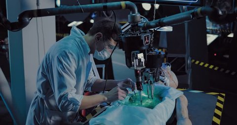 Surgeon Conducts Autopsy Alien Doctor Does Stock Footage Video (100% ...
