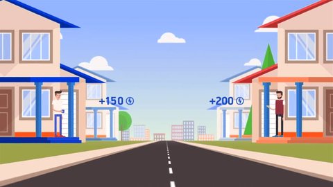 Vector 3d Illustration Two Storey House Stock Vector (Royalty Free ...
