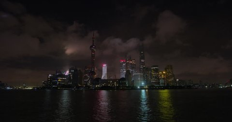 Time Lapse View Shanghai Cityscape Stock Footage Video (100% Royalty ...