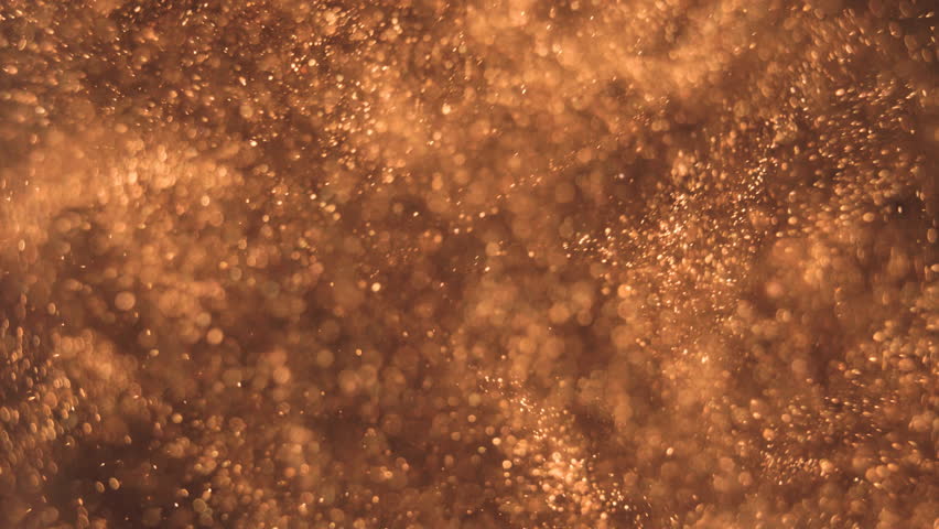 elegant detailed golden particles flow shallow Stock Footage Video (100 ...