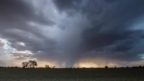 Incoming Thunderstorm Open Field Stock Footage Video (100% Royalty-free ...