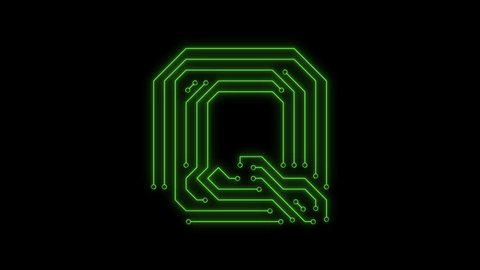 Hitech Circuit Board Alphabet Letter Stock Vector (Royalty Free) 52653838