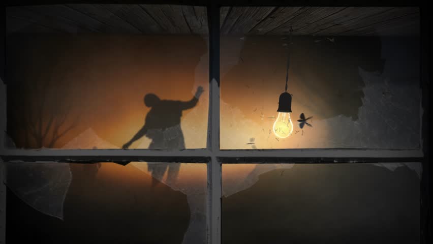 Approaching Zombies at Dusk Window Stock Footage Video (100% Royalty ...