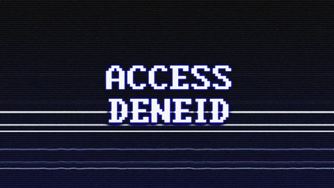 Access Denied Glitch Text Animation Rendering Stock Footage Video (100% ...
