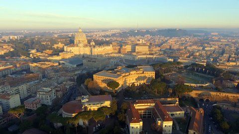Flying Over Colosseum Rome Italy Aerial Stock Footage Video (100% ...