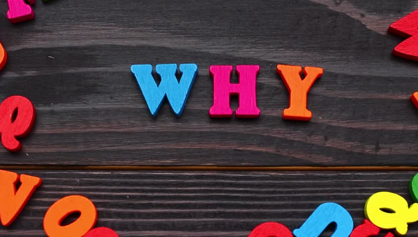 word why colored letters Stock Footage Video (100% Royalty-free ...