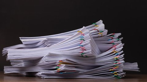 stop motion animation stacks overload document Stock Footage Video (100 ...