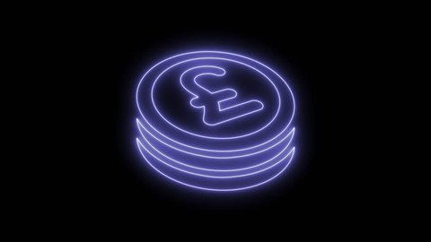 Pound Coin Symbol Animated Symbol Icon Stock Footage Video (100% ...