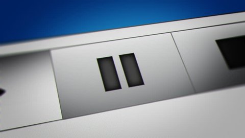 Mouse Cursor Clicking Pause Button On Stock Footage Video (100% Royalty ...