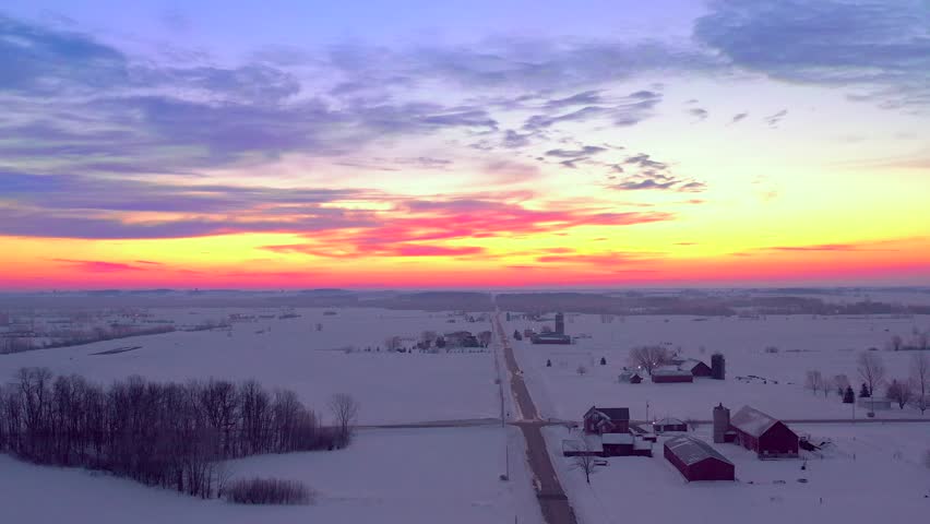 Sunset over the fields in Wisconsin image - Free stock photo - Public ...