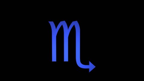 Rotating Scorpio Symbol Alpha Channel Stock Footage Video (100% Royalty ...