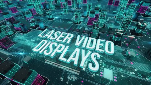 Laser Video Displays Digital Technology Concept Stock Footage Video ...