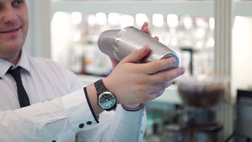 bartender shakes shaker Stock Footage Video (100% Royalty-free ...