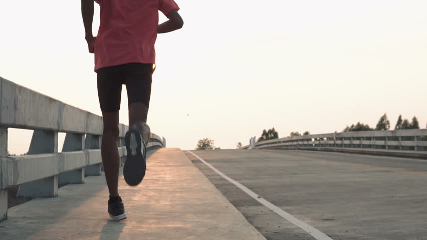 young man runner running healthy exercise Stock Footage Video (100% ...
