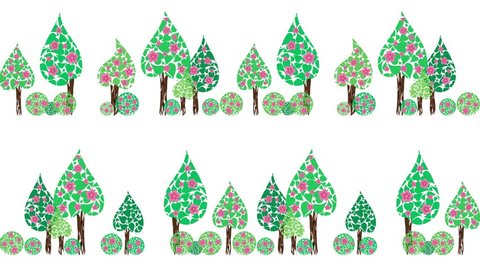Doodle Park Forest Conifer Abstract Silhouettes Stock Vector (Royalty ...
