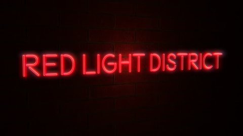 3d View Red Light District Neon Stock Footage Video (100% Royalty-free ...