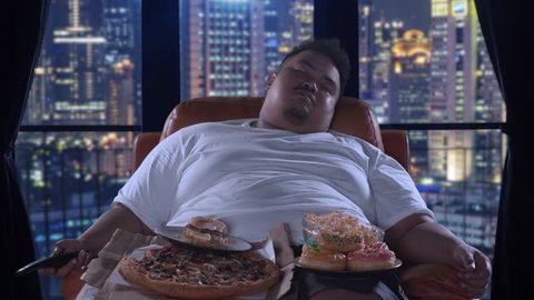 Young Fat Man Watching Tv While Stock Photo 1511641706 | Shutterstock