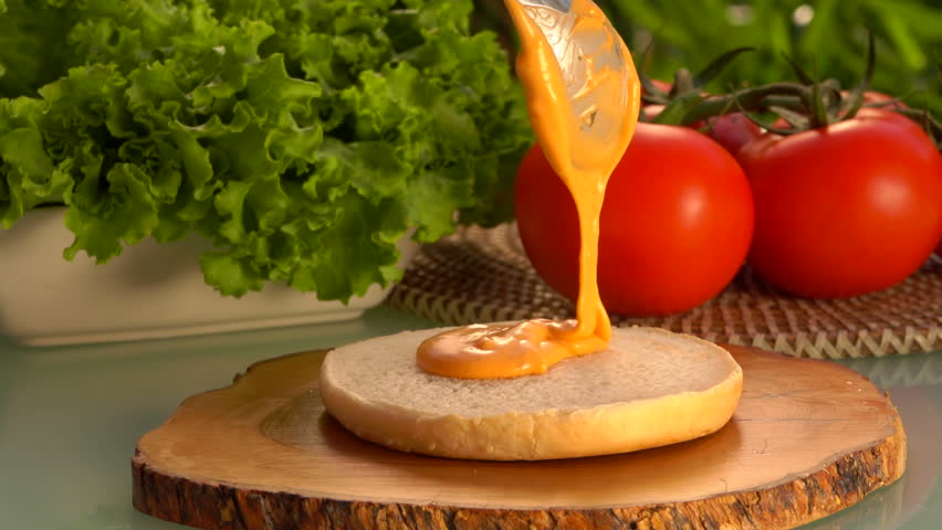 Spoon Smears the Sauce Onto Stock Footage Video (100% Royalty-free ...