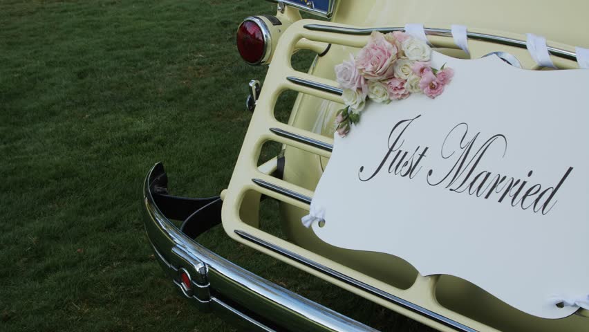 Just Married Vintage Sign