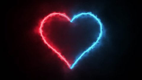 Heart Shape Love Light Energy Animation Stock Footage Video (100% ...