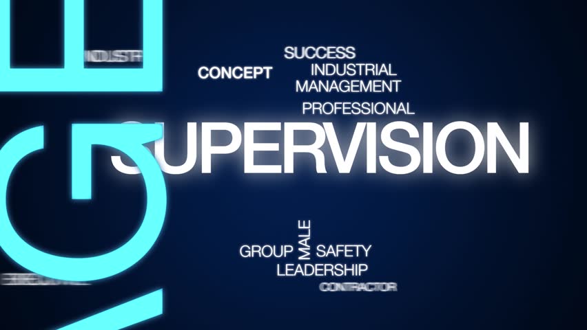 Supervision Animated Word Cloud. Kinetic Stock Footage Video (100% ...