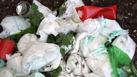 Dumping Dirty Diapers On Roadsides Public Stock Footage Video (100% ...