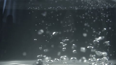 Closeup View Boiled Water Slow Motion Stock Footage Video (100% Royalty ...