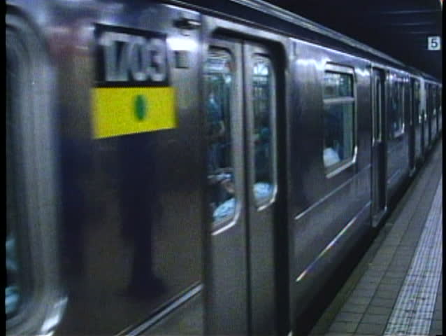 New York City 1994 Subway Train Stock Footage Video (100% Royalty-free ...