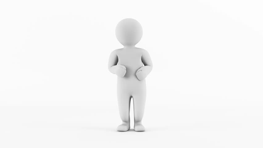 white human character walking on background Stock Footage Video (100% ...