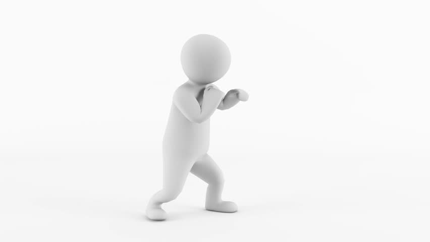 3d character animation - roundhouse kick Stock Footage Video (100% ...